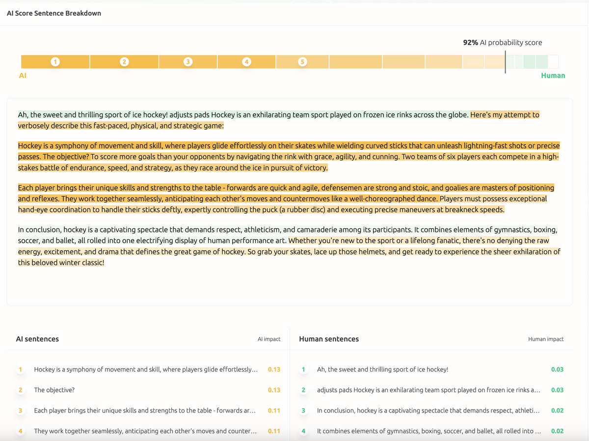 Understanding AI Detection Results with Deep Analysis