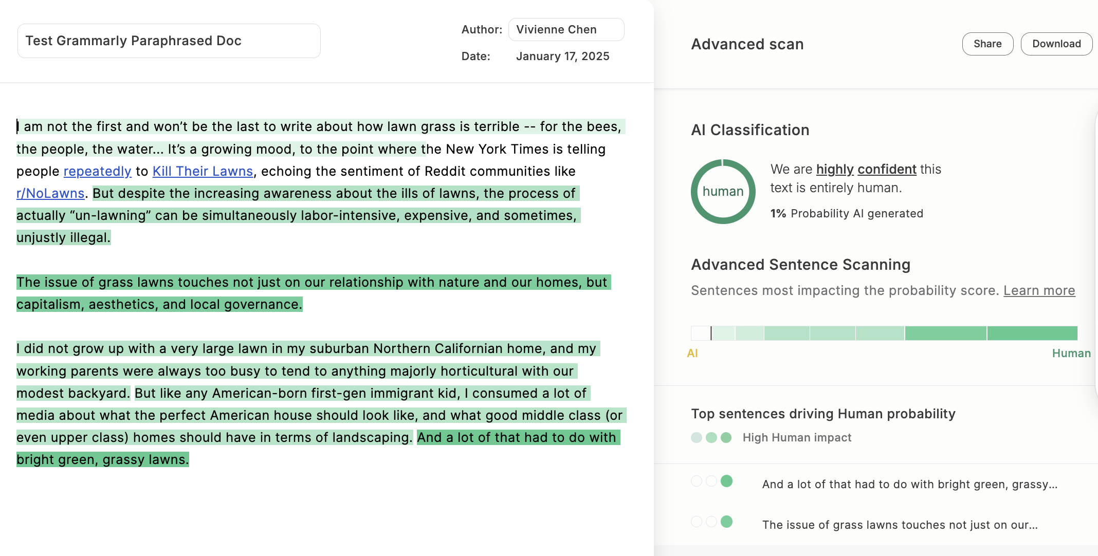 Grammarly AI Review for 2025: Does AI Detection work on Grammarly?